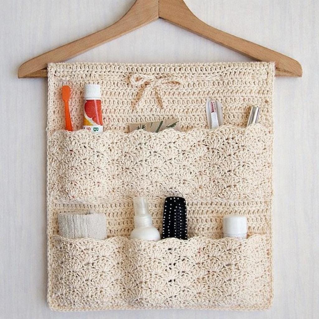 Crochet Sofa Armrest Organizer Pattern PDF – Couch Storage Caddy With ...