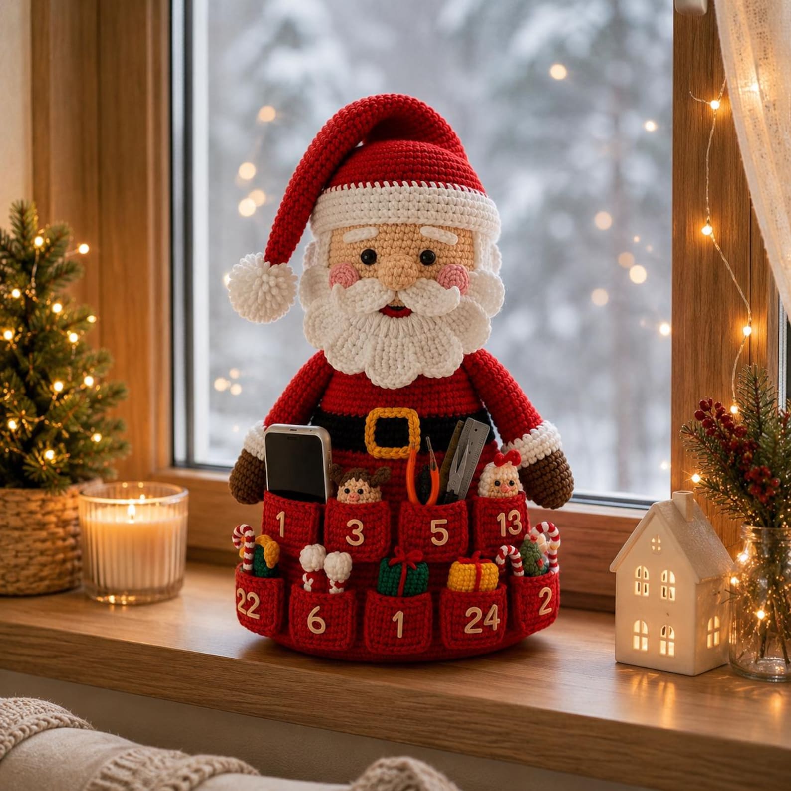 Crochet Santa Advent Calendar Pattern PDF, Christmas Amigurumi ...