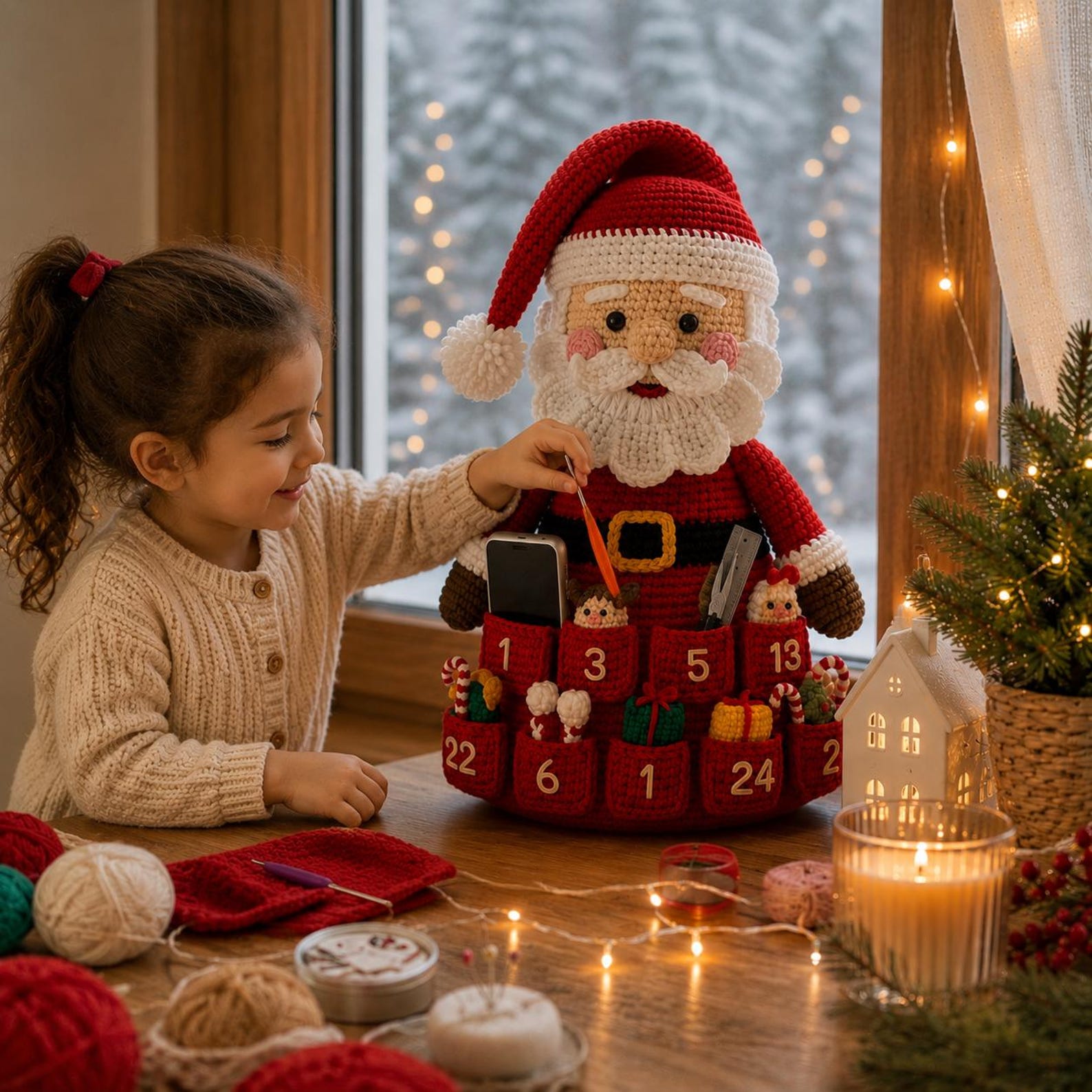 Crochet Santa Advent Calendar Pattern PDF, Christmas Amigurumi ...