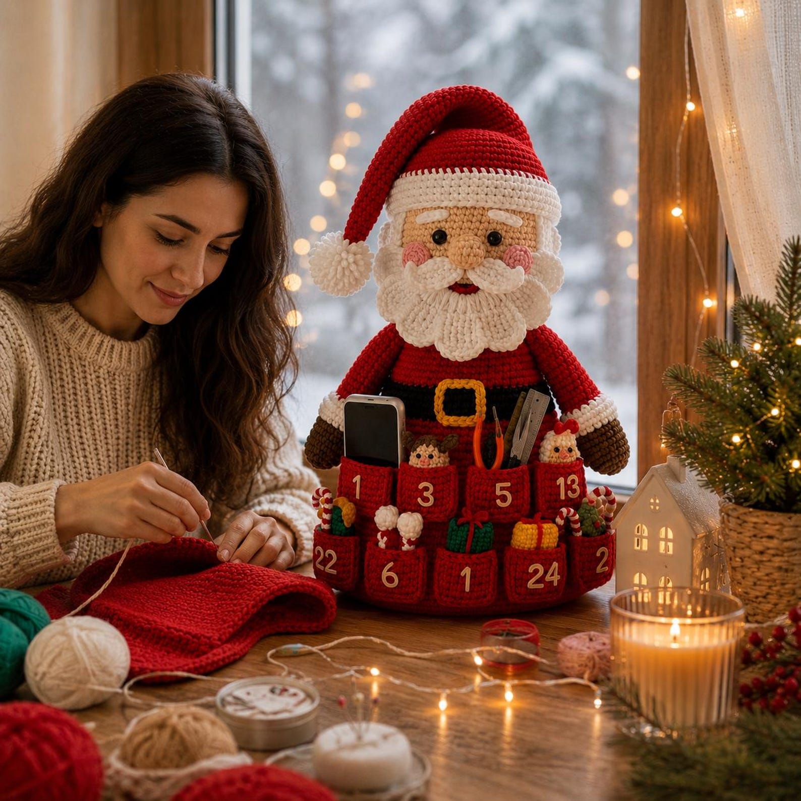 Crochet Santa Advent Calendar Pattern PDF, Christmas Amigurumi ...