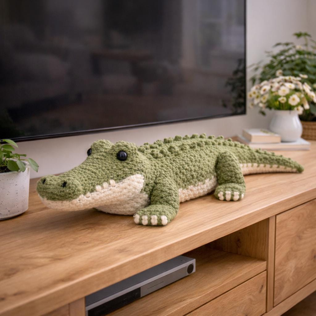 Crocodile Amigurumi Crochet Pattern PDF | Realistic Alligator Toy ...