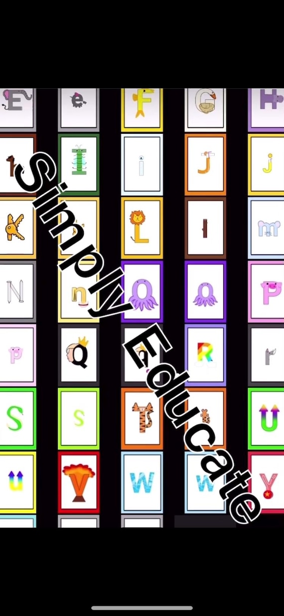 Reading Flip Books Preschool Alphabet Learning Tool - 26 ABC Flashcards ...