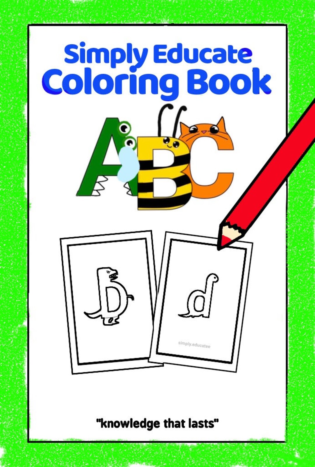 Printable Alphabet Coloring Book - Etsy