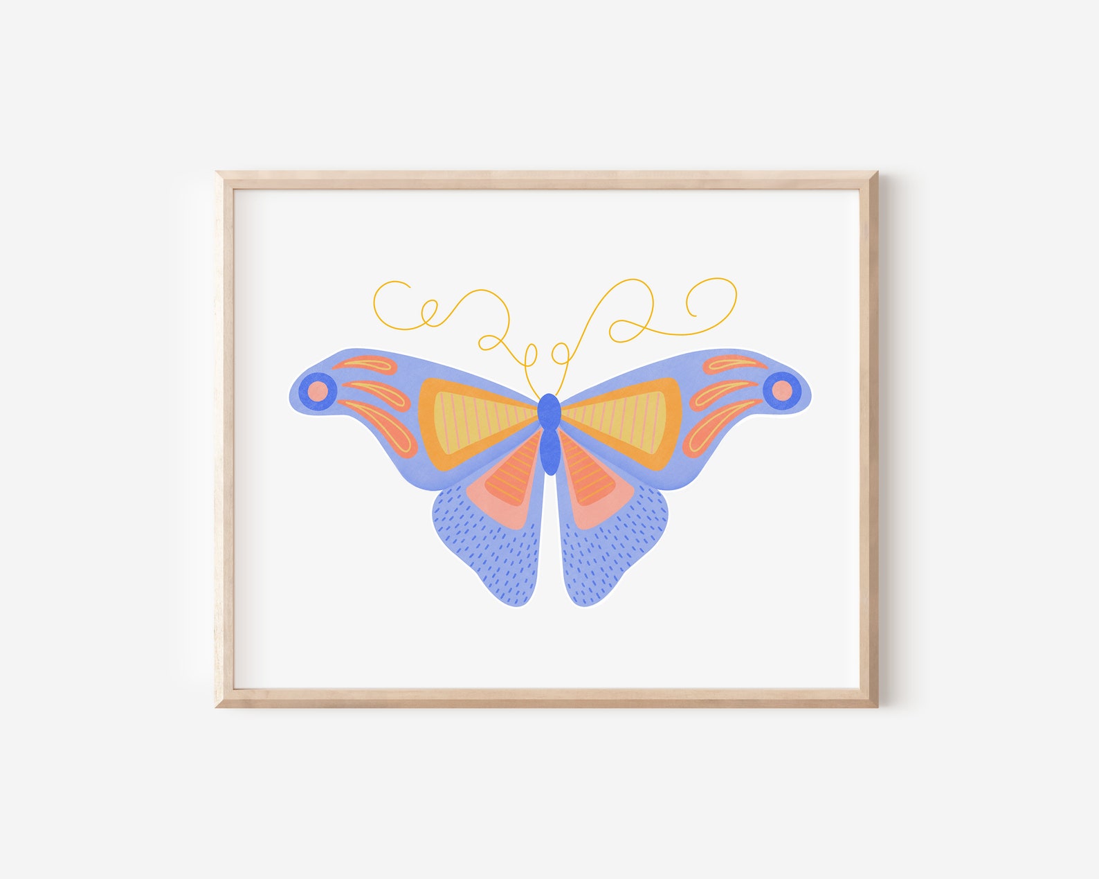 Periwinkle Butterfly Art Print / Hand Embellished / Butterfly Art Print ...