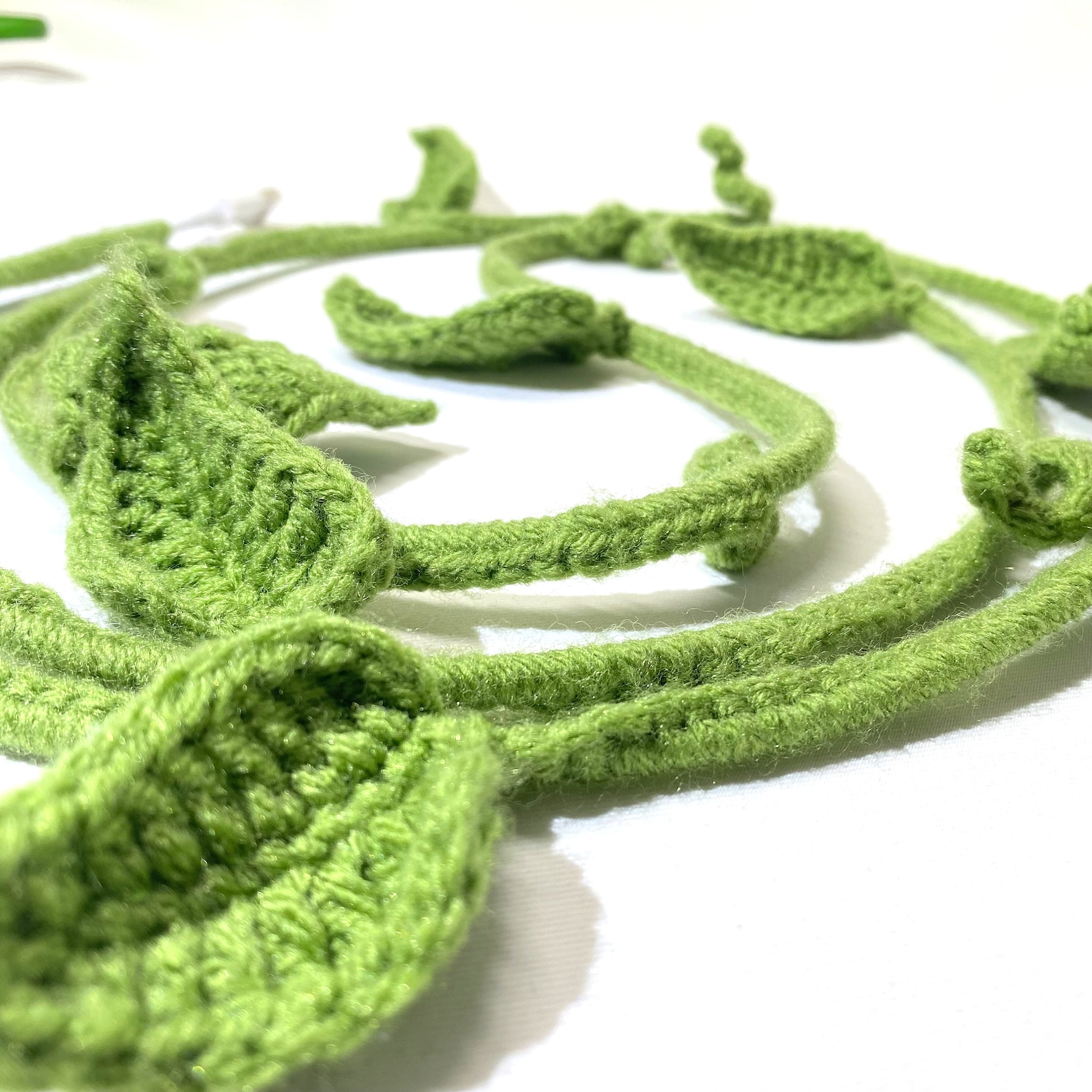 Crochet Phone Charger, Crochet Leaf Vine Phone Cable, Cottagecore ...