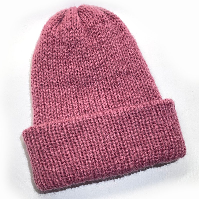 Knitted Double Layer Beanie, Sentro Knitting Machine Beanie, Brimmed ...