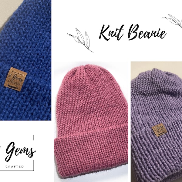 Knit Beanie - Etsy