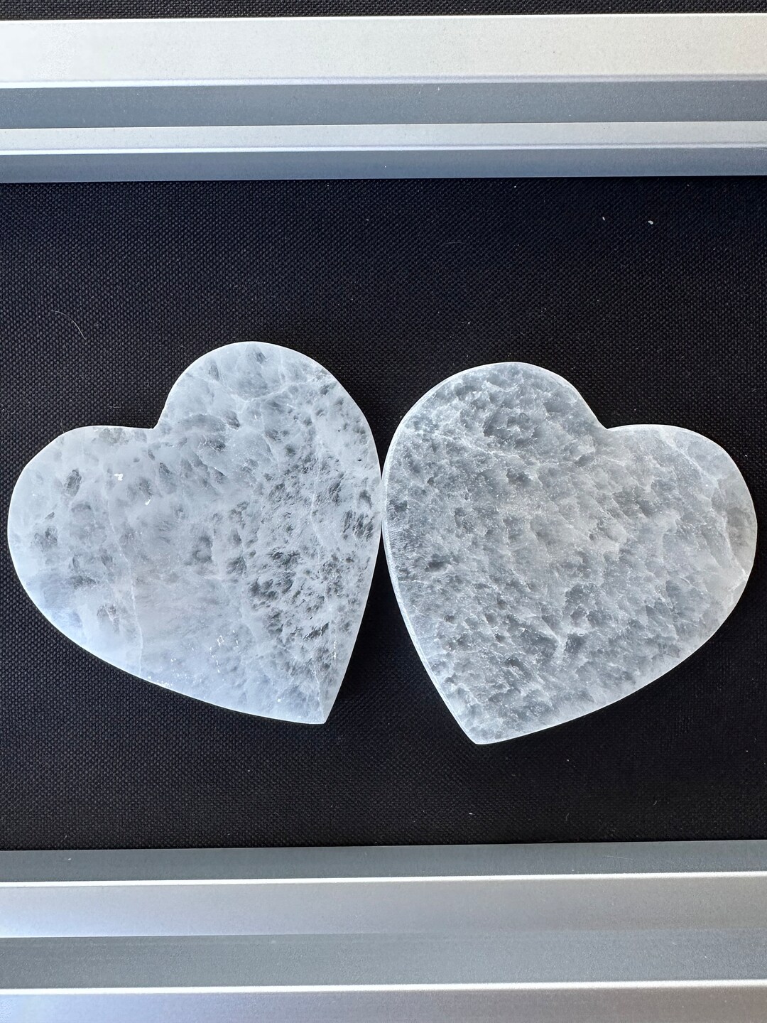 Selenite Heart Charging Plates - Etsy