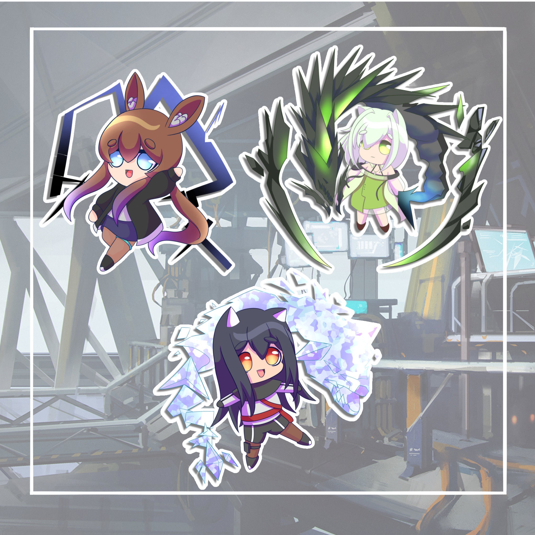 Arknights Cute Stickers Vol. 1: Amiya, Texas, and Kal'tsit - Etsy