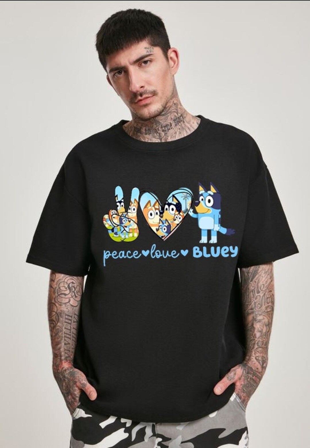 Bluey Shirt Peace Love Bluey Shirts Bluey Tee Bluey Theme - Etsy