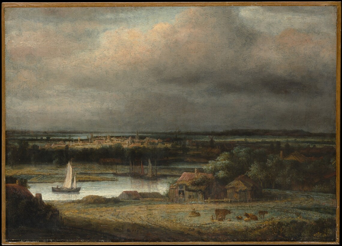Wide River Landscape - Etsy