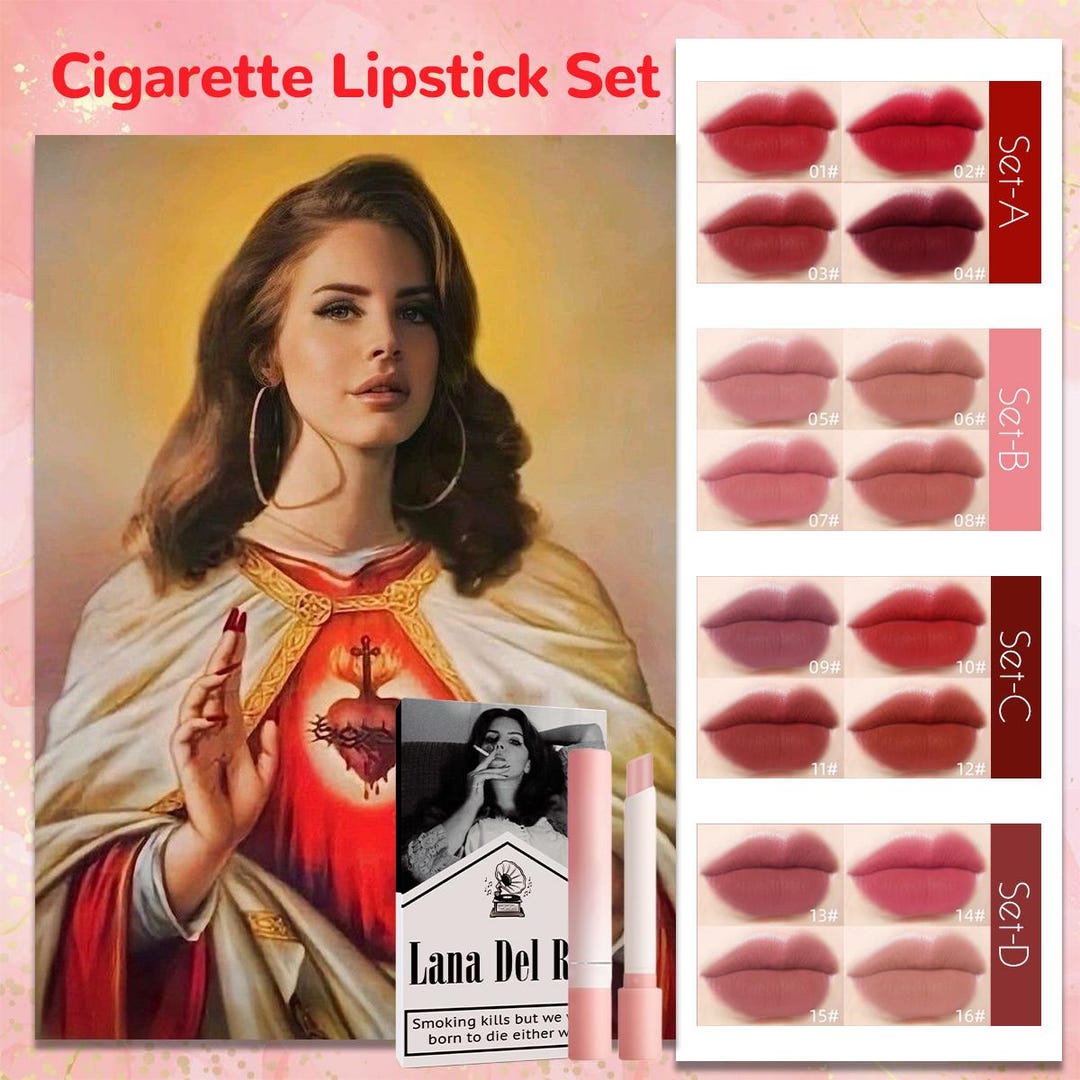 New! Lana Del Rey Collection Deluxe Lipstick Set With Custom Cigarette ...