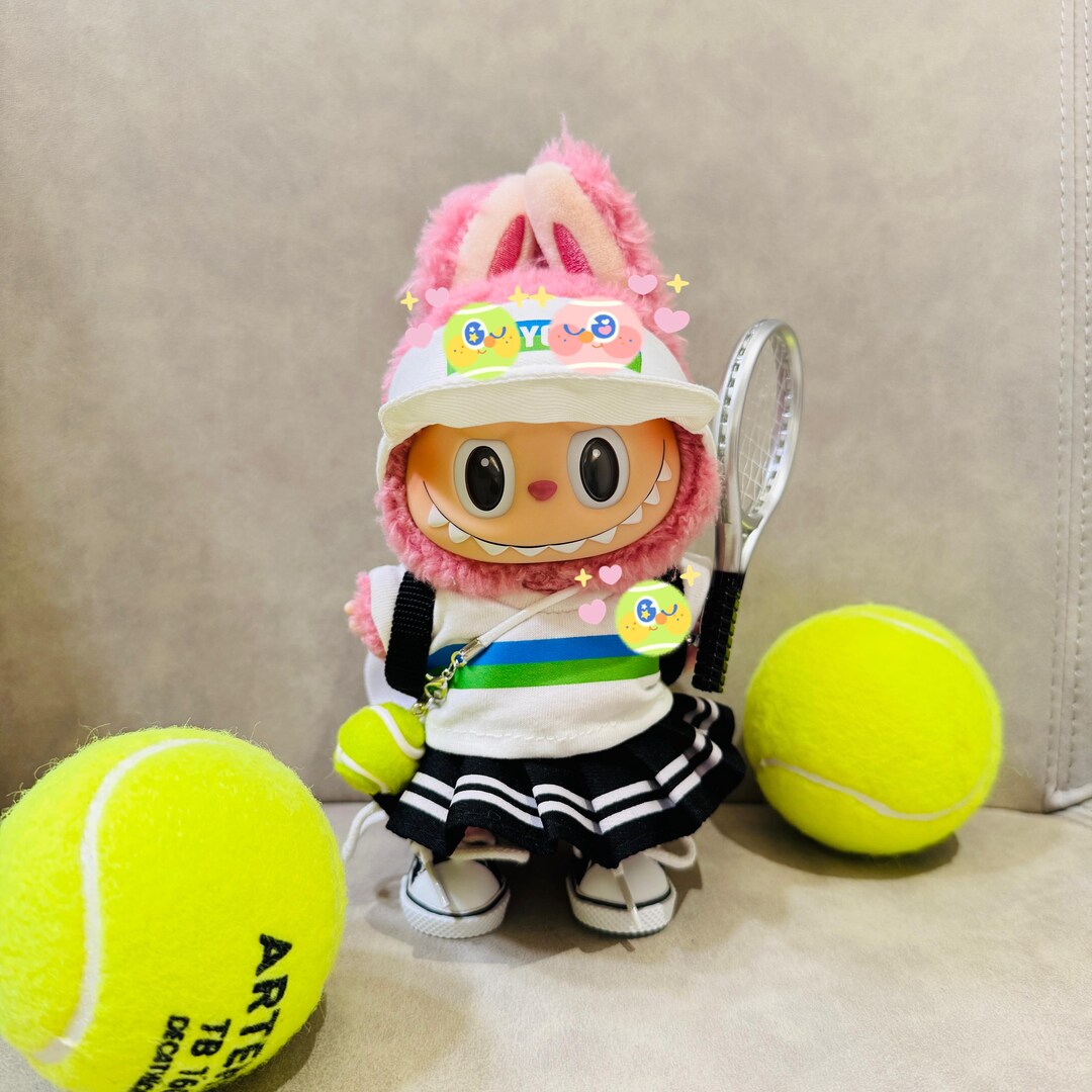 Labubu Tennis Player Outfit Set - Complete Sports Costume With Racket ...