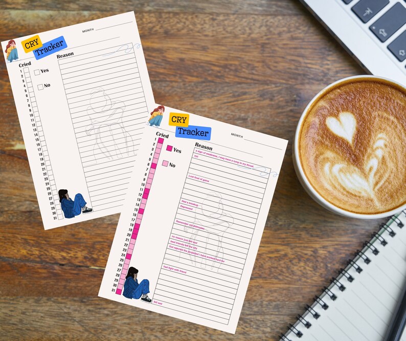 Crying Tracker PRINTABLE Tracker Crying Log Tracker Feelings Tracker ...