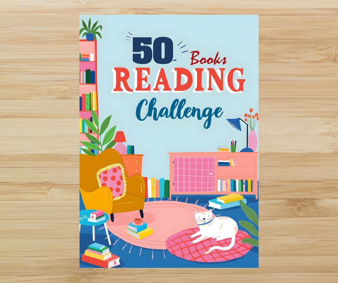 50 Book Reading Challenge PRINTABLE Tracker Reading Tracker Reading Log ...