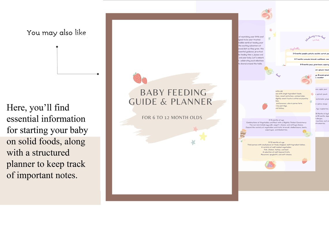 Complete Baby Weekly Meal Plans & Menus for 6th to 11th Months - Etsy