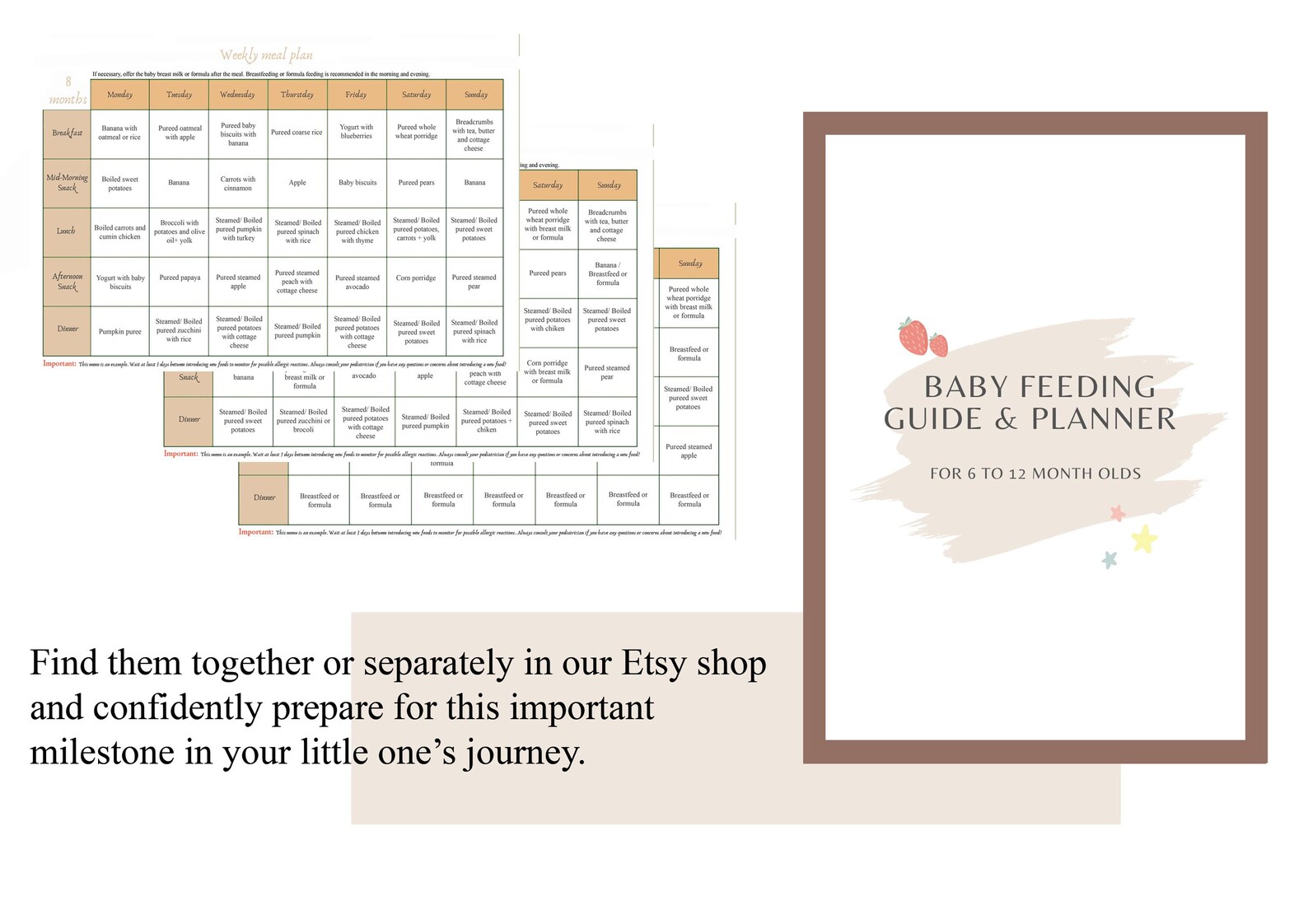 Complete Weekly Meal Plans for Babies 6–11 Months - Etsy