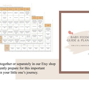 Complete Baby Weekly Meal Plans & Menus for 6th to 11th Months - Etsy
