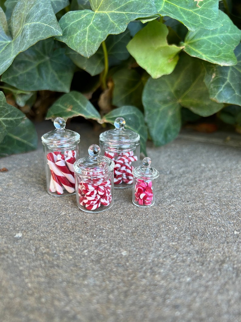 Miniature Glass Jar of Christmas Candy. - Etsy