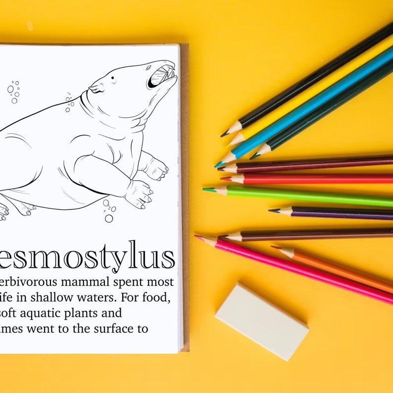 5 Prehistoric Animal Printable Coloring Pages Creatures of - Etsy