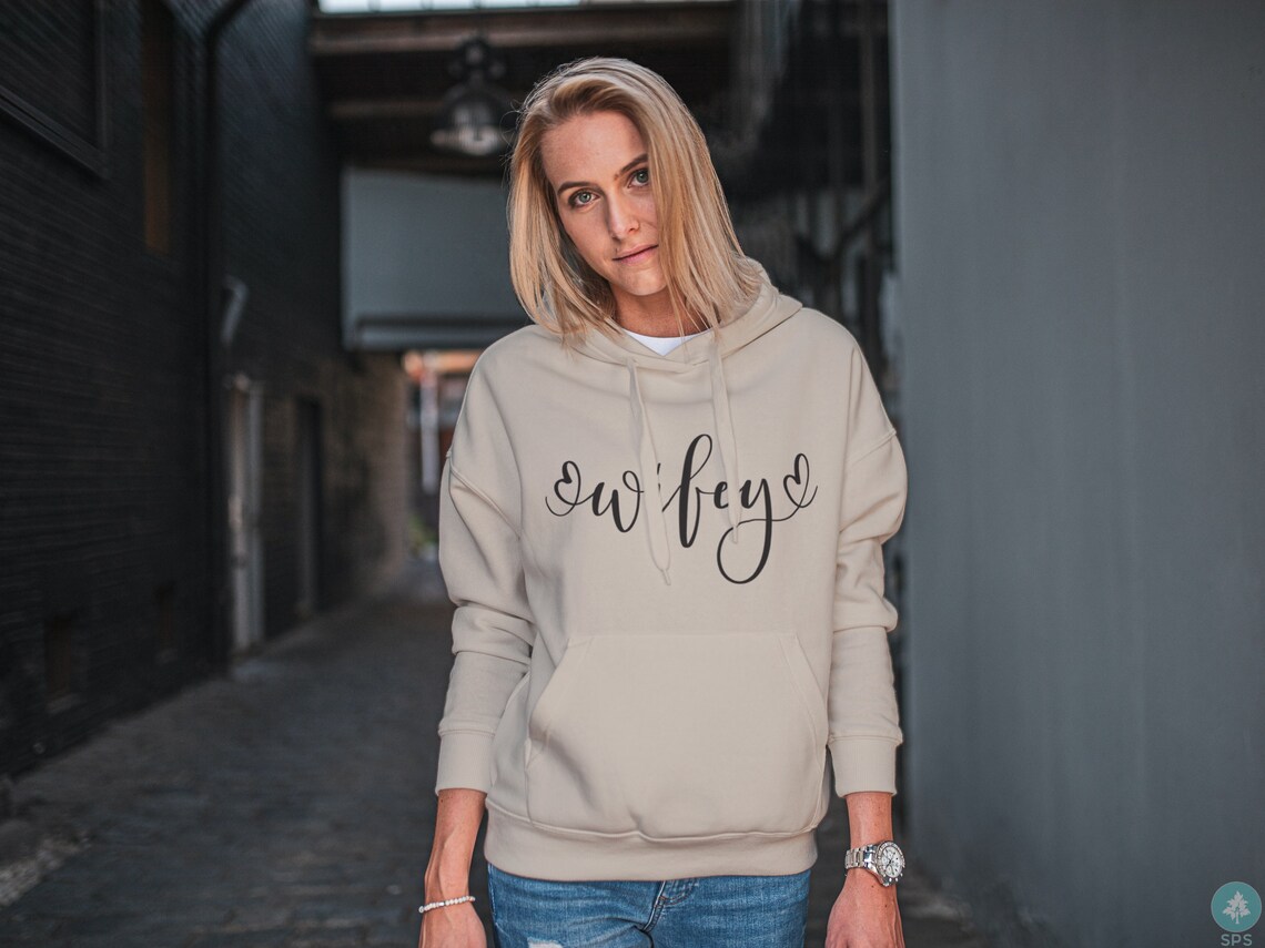 Hubby Wifey SVG Transparent Background Black & White Husband and Wife ...