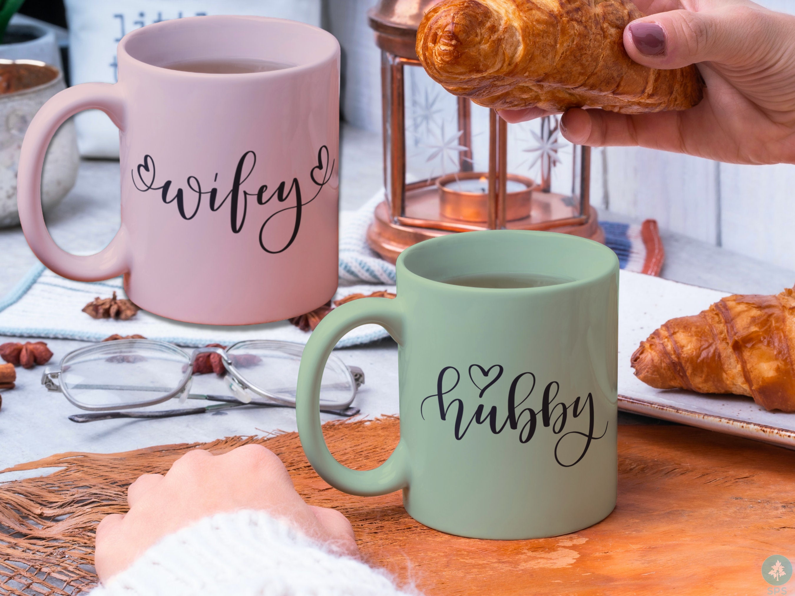 Hubby Wifey SVG Transparent Background Black & White Husband and Wife ...