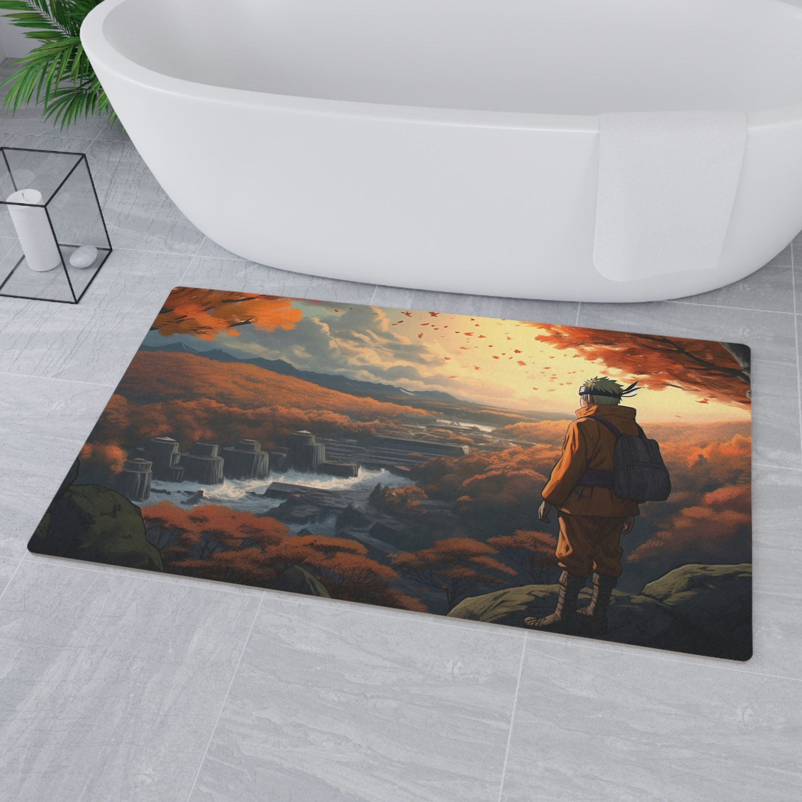 Stunning Landscape Anime Set: Naruto Floor Mat - Etsy