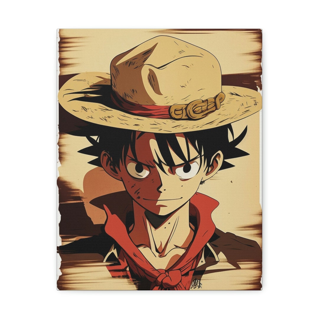 Luffy Poster One Piece Satin Canvas, Stretched - Etsy
