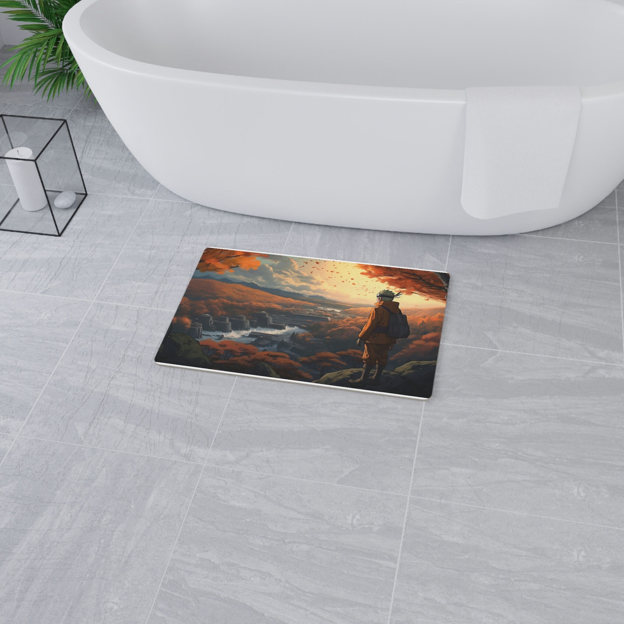 Stunning Landscape Anime Set: Naruto Floor Mat - Etsy