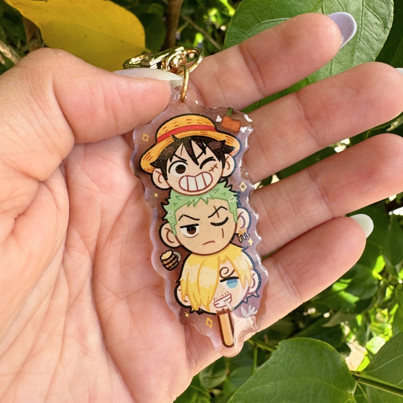 Monster Trio Dango [OP] Acrylic Glitter Epoxy Keychain Charm - Etsy