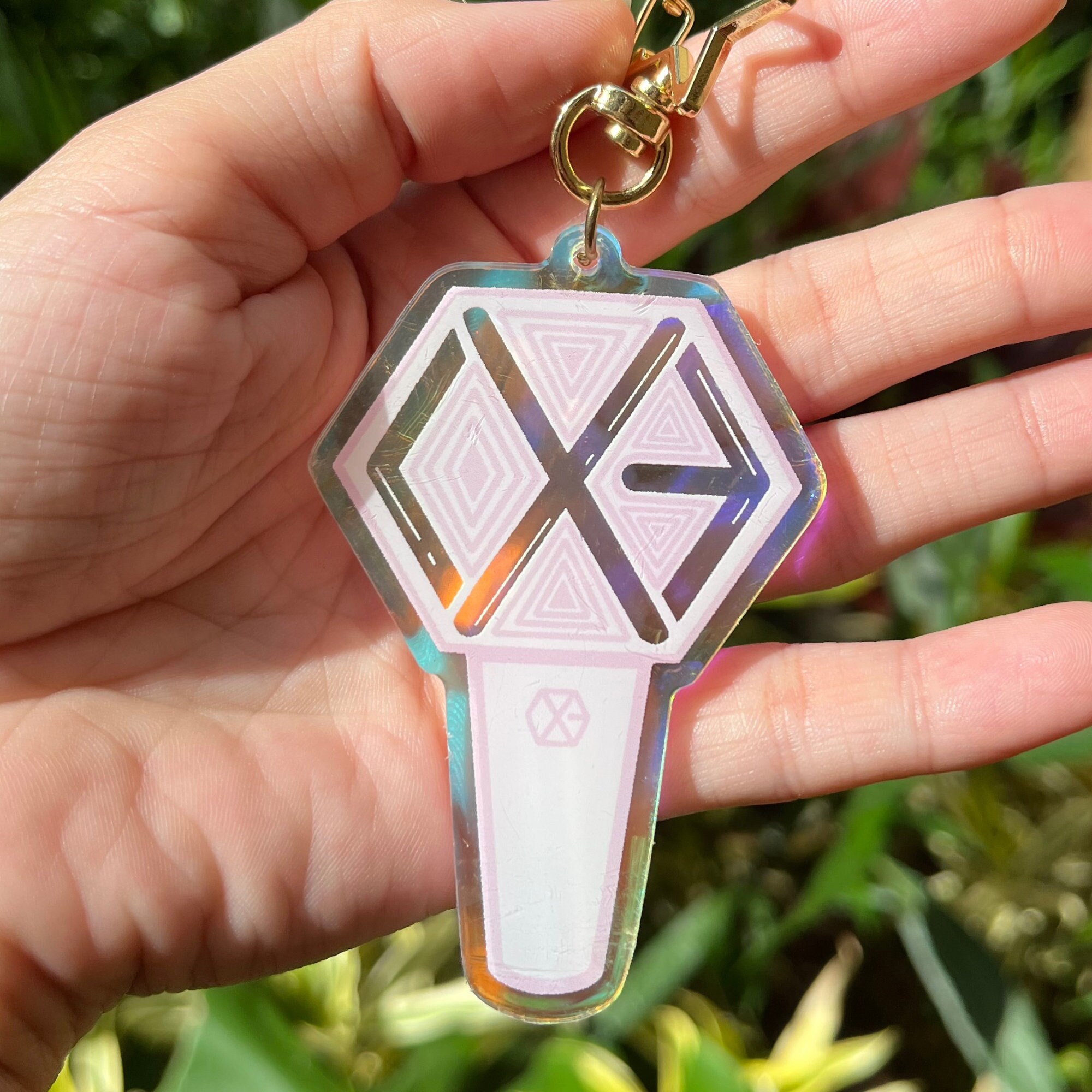 EXO Eribong Kpop Lightstick Acrylic Holographic Keychain Charm - Etsy