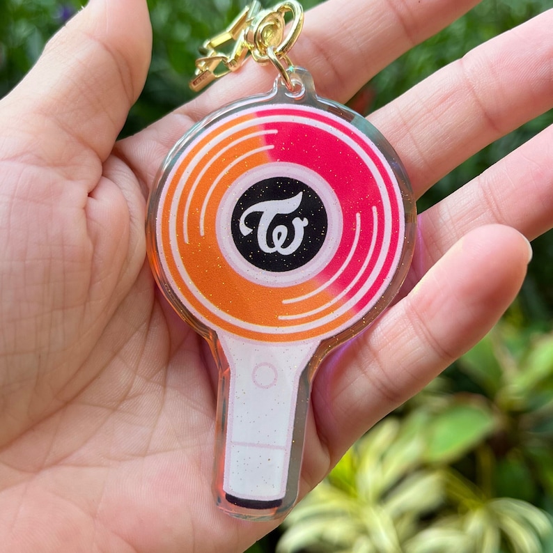 TWICE Candybong Kpop Lightstick Acrylic Holographic Keychain - Etsy