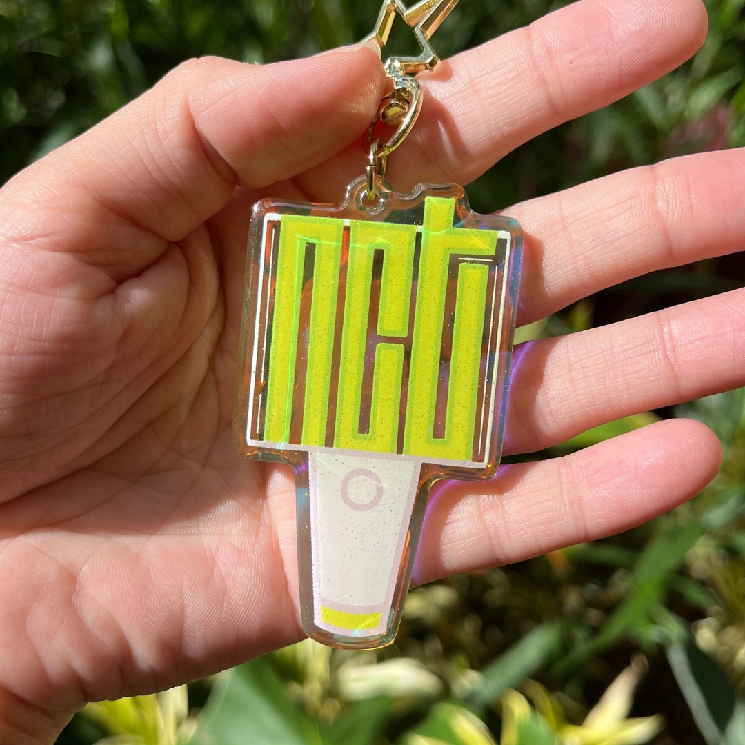 NCT Kpop Lightstick Acrylic Holographic Keychain Charm - Etsy