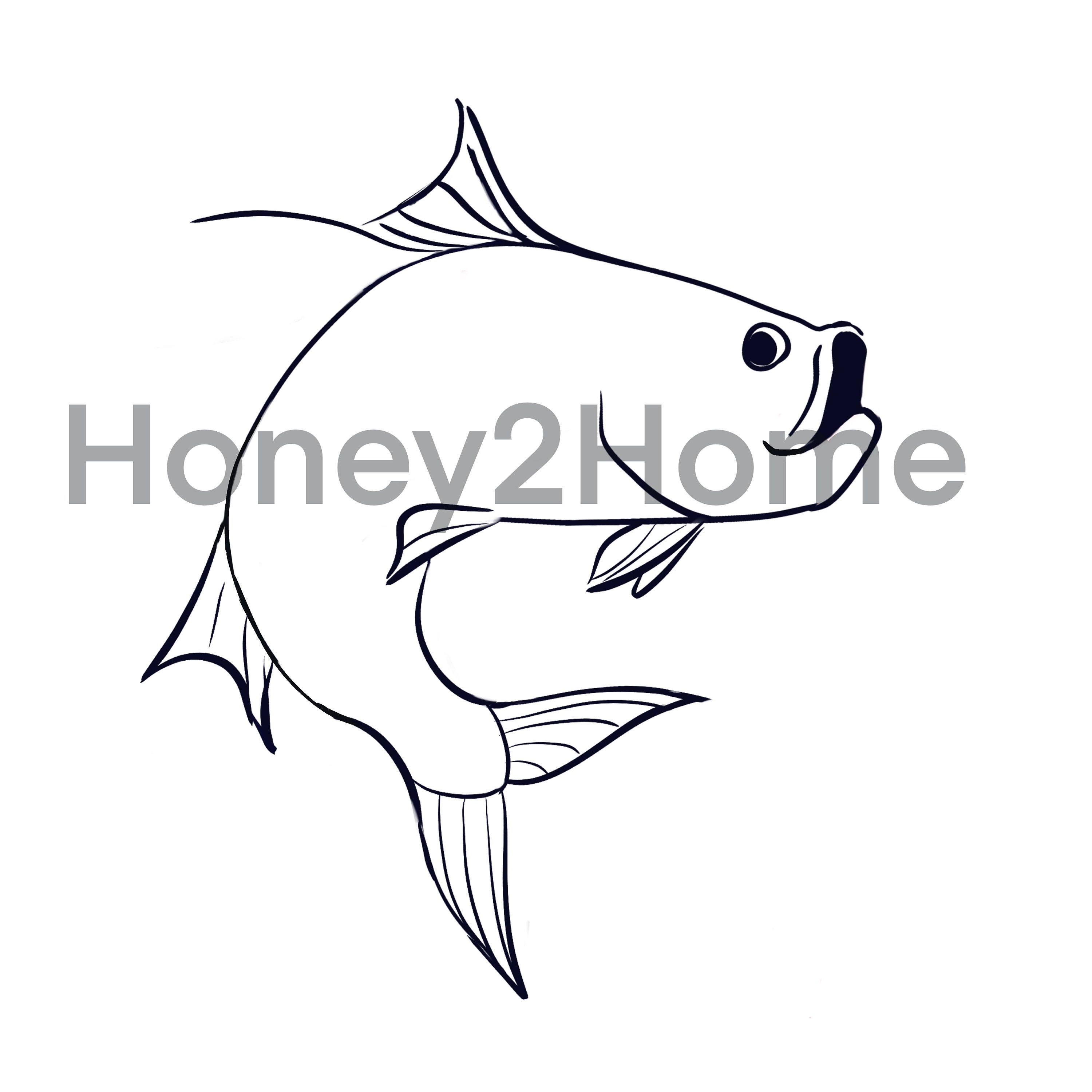 Tarpon Jumping Drawing