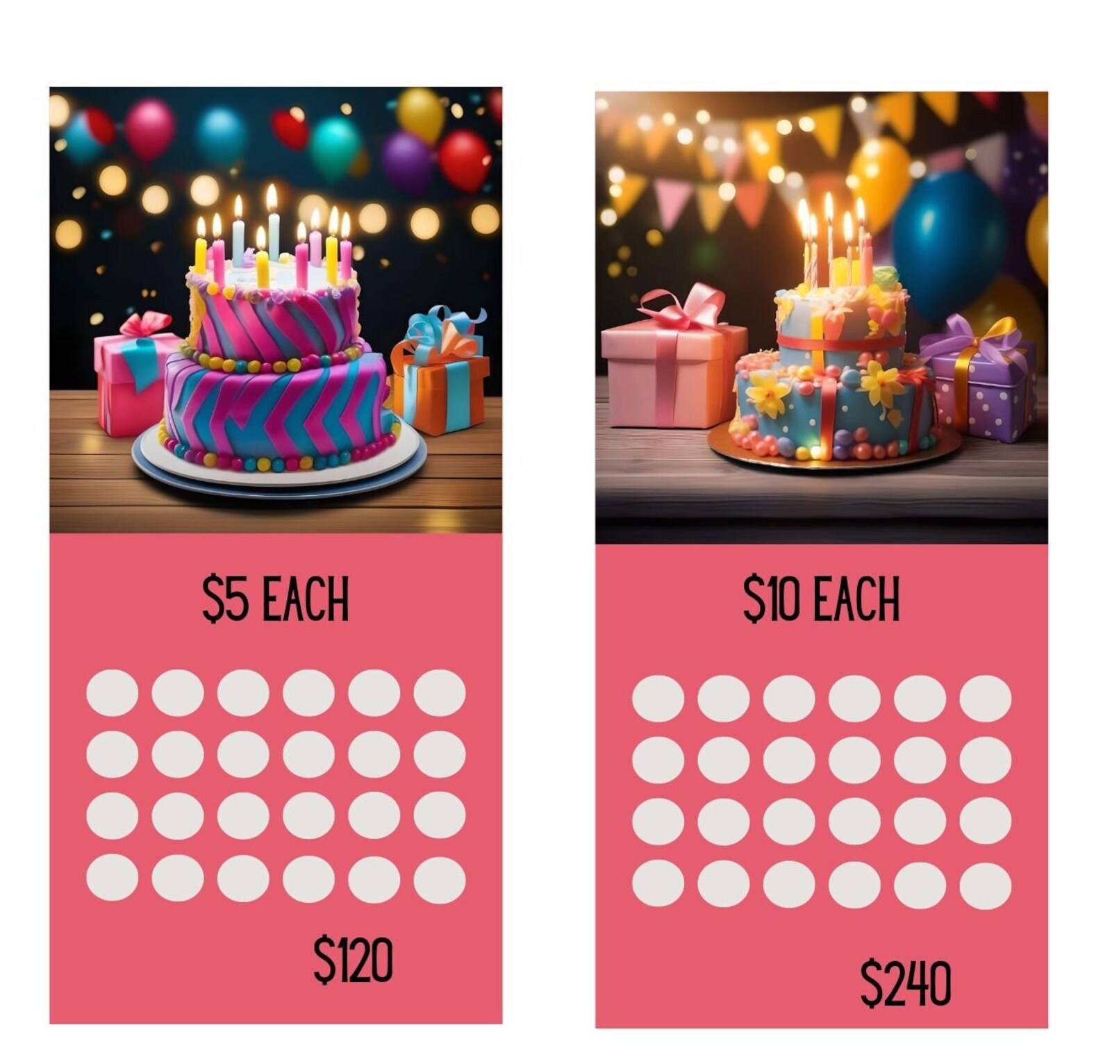 Birthday Savings Challenge Printable | Cash Stuffing | Fits A6 Binder ...