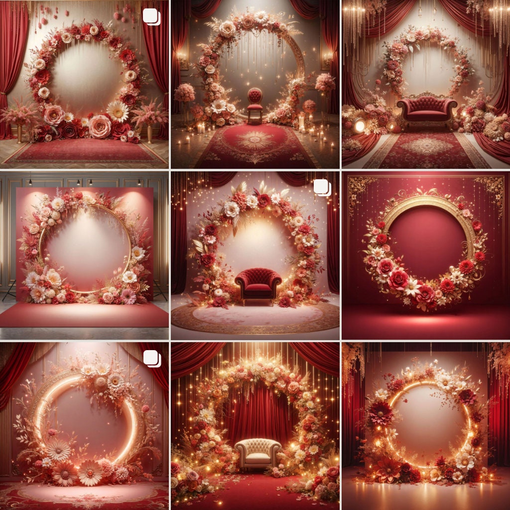 20 High-resolution Red Digital Backdrops Add a Touch of Luxury to Your ...