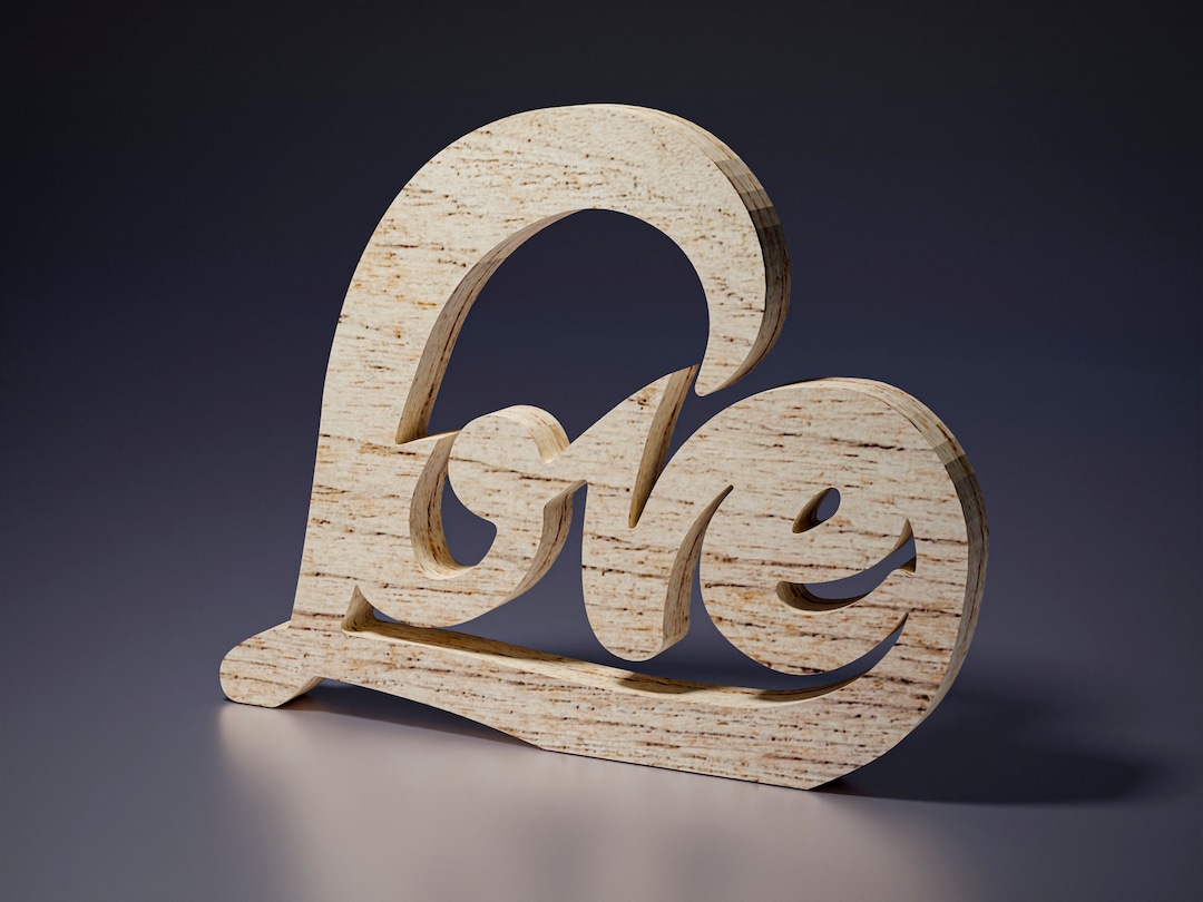Love Sign Valentines Day-cnc Files for Wood-cnc Router Files-stl-dxf ...