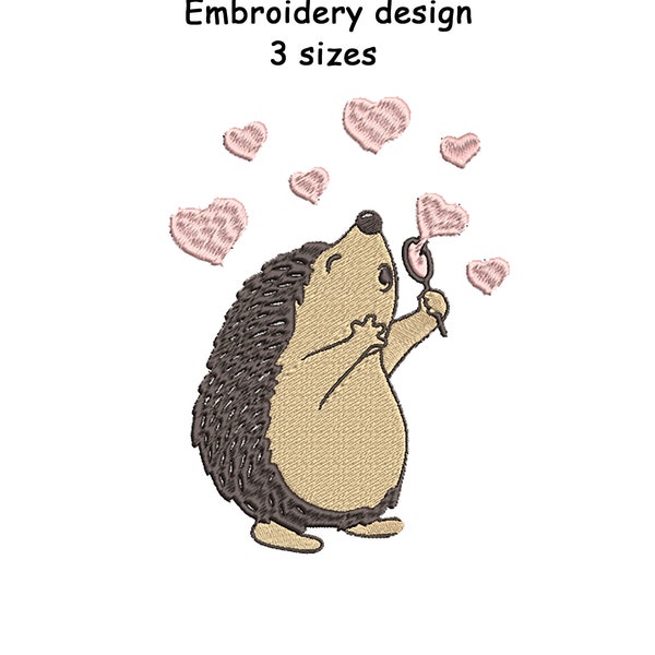 Hedgehog Embroidery Design - Etsy
