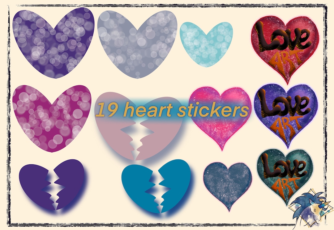 Heart Digital Stickers Goodnotes Sticker Love Planner Journal Sticker ...