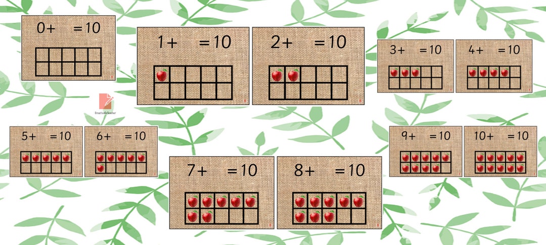 Number Bonds to 10 Maths Display Posters Playdough Mats - Etsy