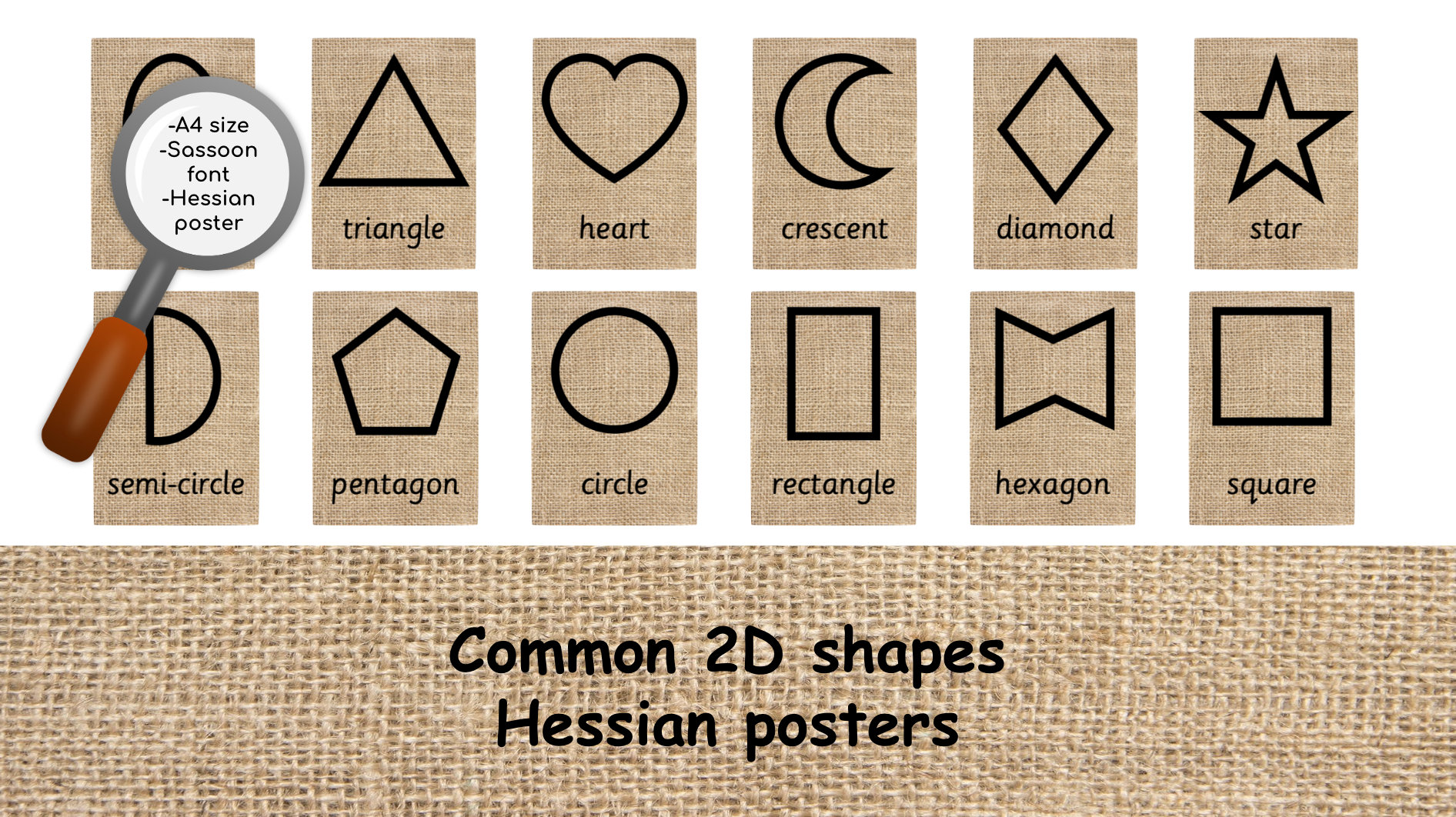 Shapes / 2D Shape Posters / Hessian / Maths Classroom Shape - Etsy