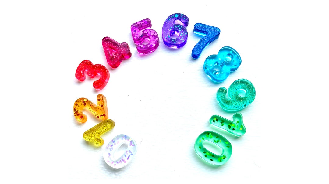 3cm 0-10 Resin Numbers / Rainbow Numbers / EYFS Maths Resource ...