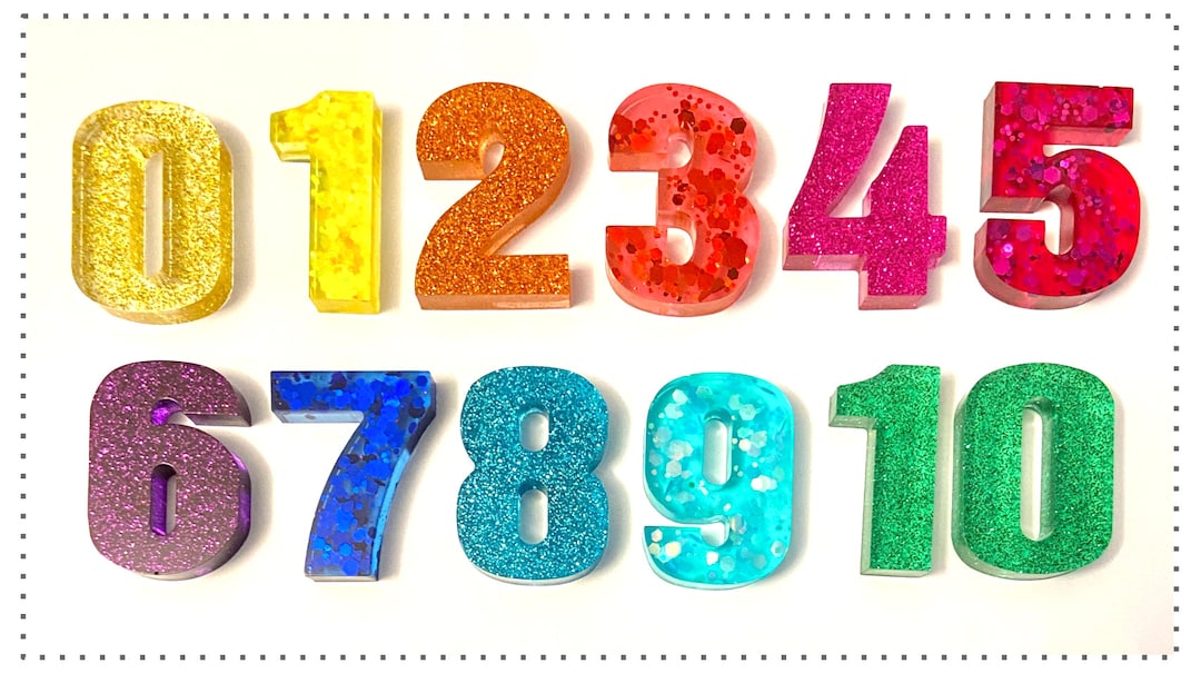 0-10 Resin Numbers 4cm / Sensory Numbers / Magnetic Numbers / - Etsy UK