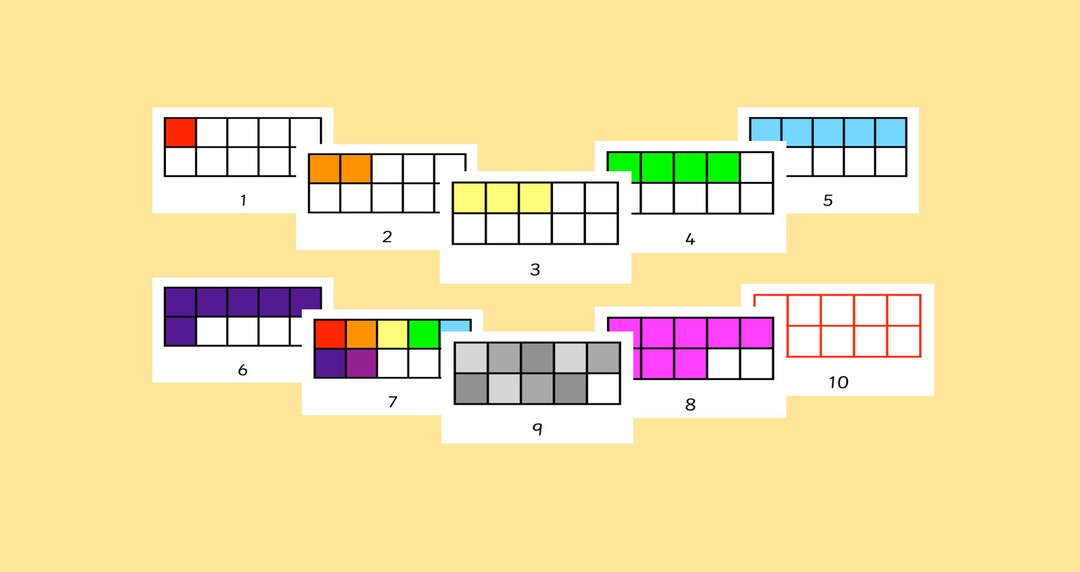 1-10 Numberblocks Tens Frames X 2 Sets / Maths Classroom - Etsy