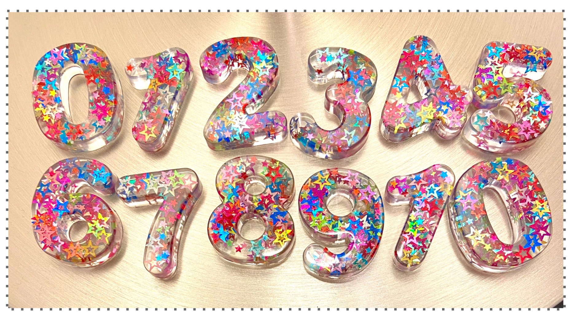 3cm 0-10 Resin Numbers / Star Numbers / EYFS Maths Resource / - Etsy UK