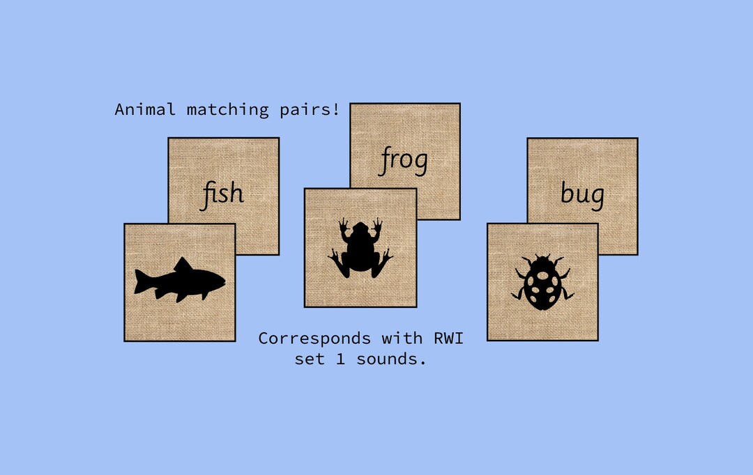 RWI Set 1 Sounds Animal Matching Pairs Game - Etsy
