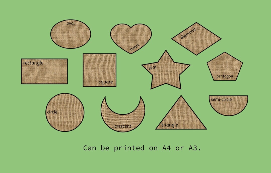 Large 2D Shapes / Maths Display / Classroom Display / Hessian - Etsy