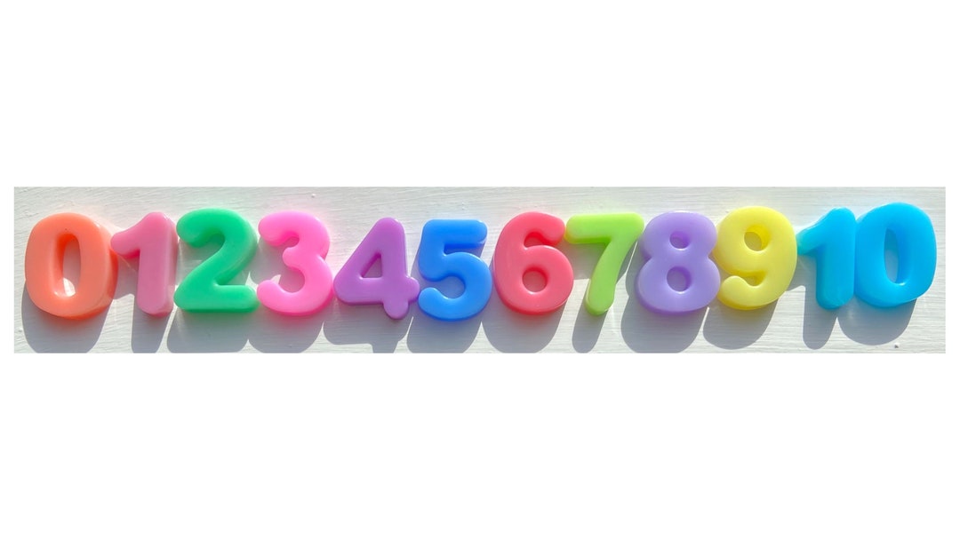 3cm 0-10 Resin Numbers / Pastel Numbers / Sensory Numbers / Preschool ...