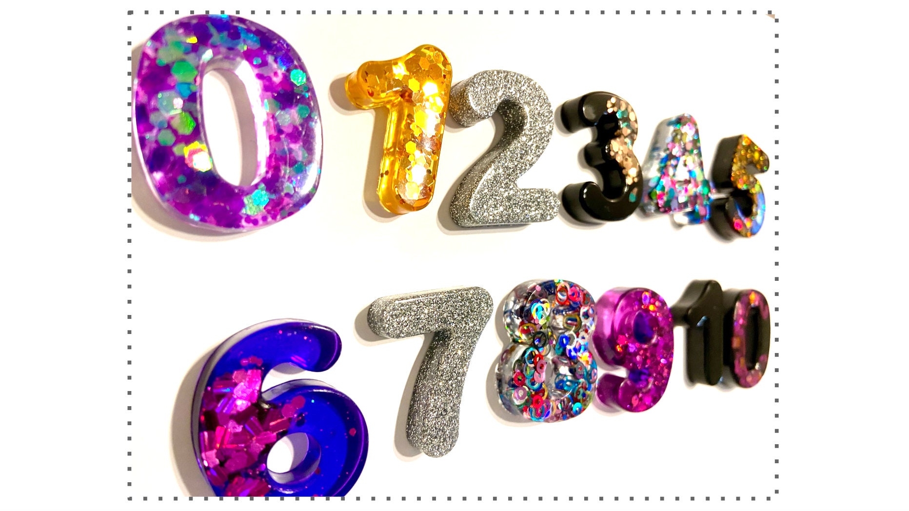 3cm 0-10 Random Resin Numbers / Early Years Maths Resource / Sensory ...