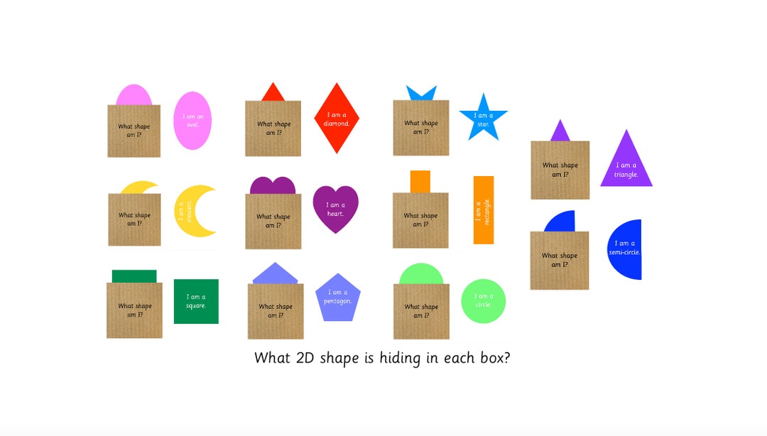 2D Shape Recognition / 2D Shape Cards / 2D Shape Display / - Etsy